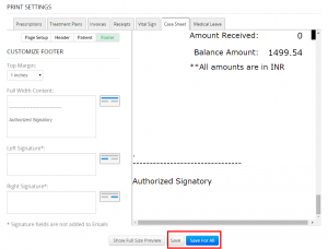 Case Sheet Print Settings – Practo Help