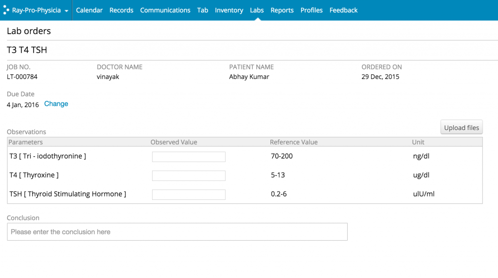 All About Lab Tests & Lab Management in Practo Ray Physician EMR ...