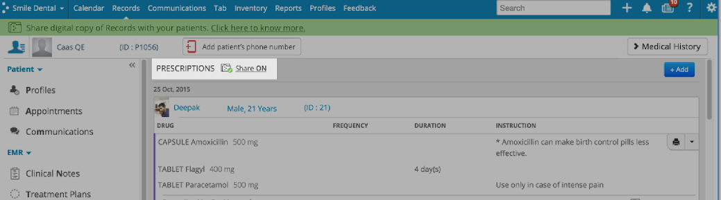 Sharing Records with patients – Practo Help