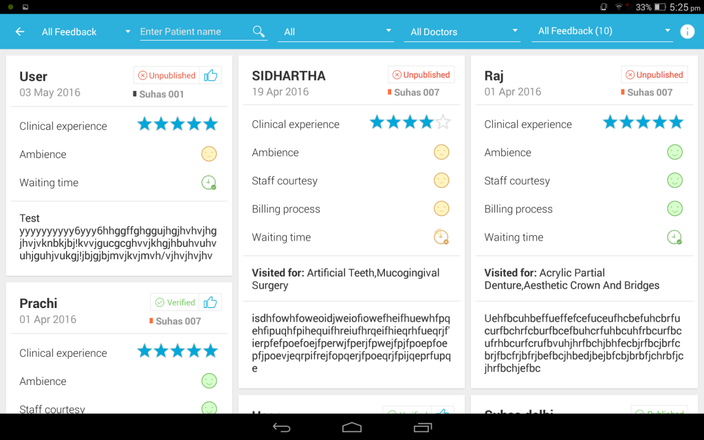 How to Check Feedback in Tab’s Feedback Dashboard – Practo Help
