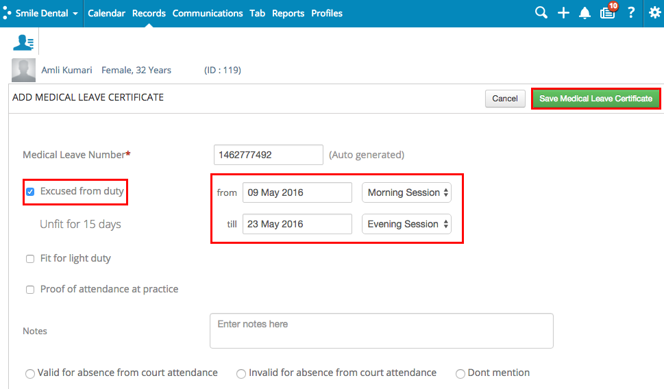 Creating Medical Certificate – Practo Help