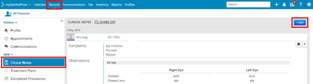 Using Ophthalmology EMR – Practo Help
