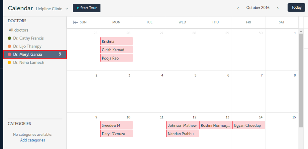 How to View the Patient Schedule of Individual Doctors – Practo Help