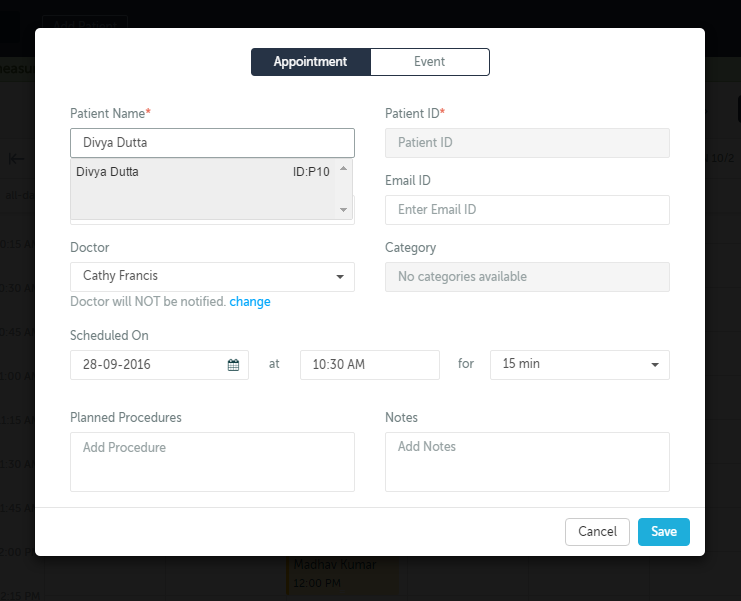 Adding an Appointment – Practo Help