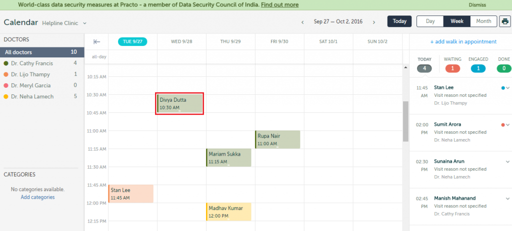 Adding an Appointment – Practo Help