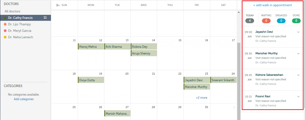 Calendar Overview – Practo Help