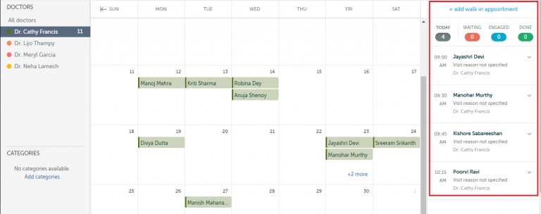 Calendar Overview – Practo Help