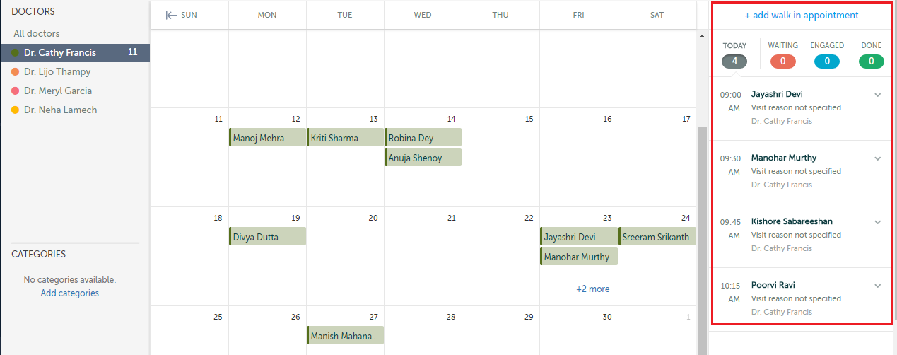 Calendar Overview – Practo Help