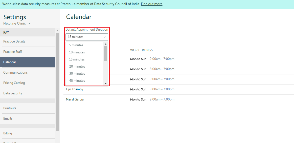 How to Set Your Clinic Timings – Practo Help