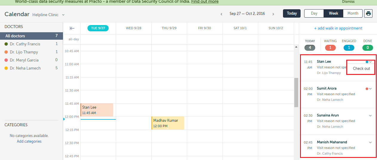 Calendar Overview – Practo Help