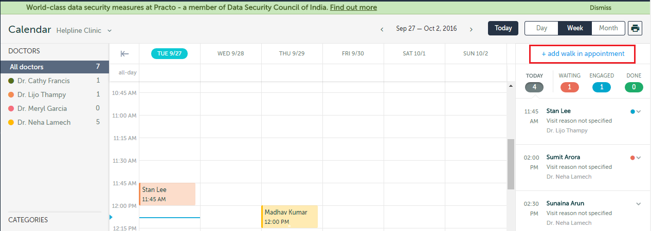 Calendar Overview – Practo Help